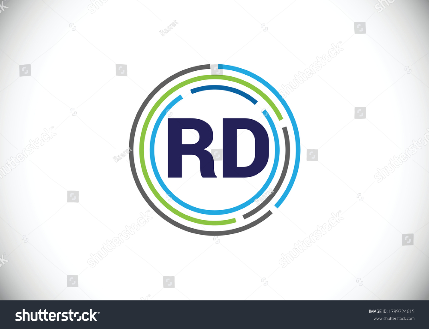 Initial Monogram Letter R D Logo Stock Vector (Royalty Free) 1789724615 ...