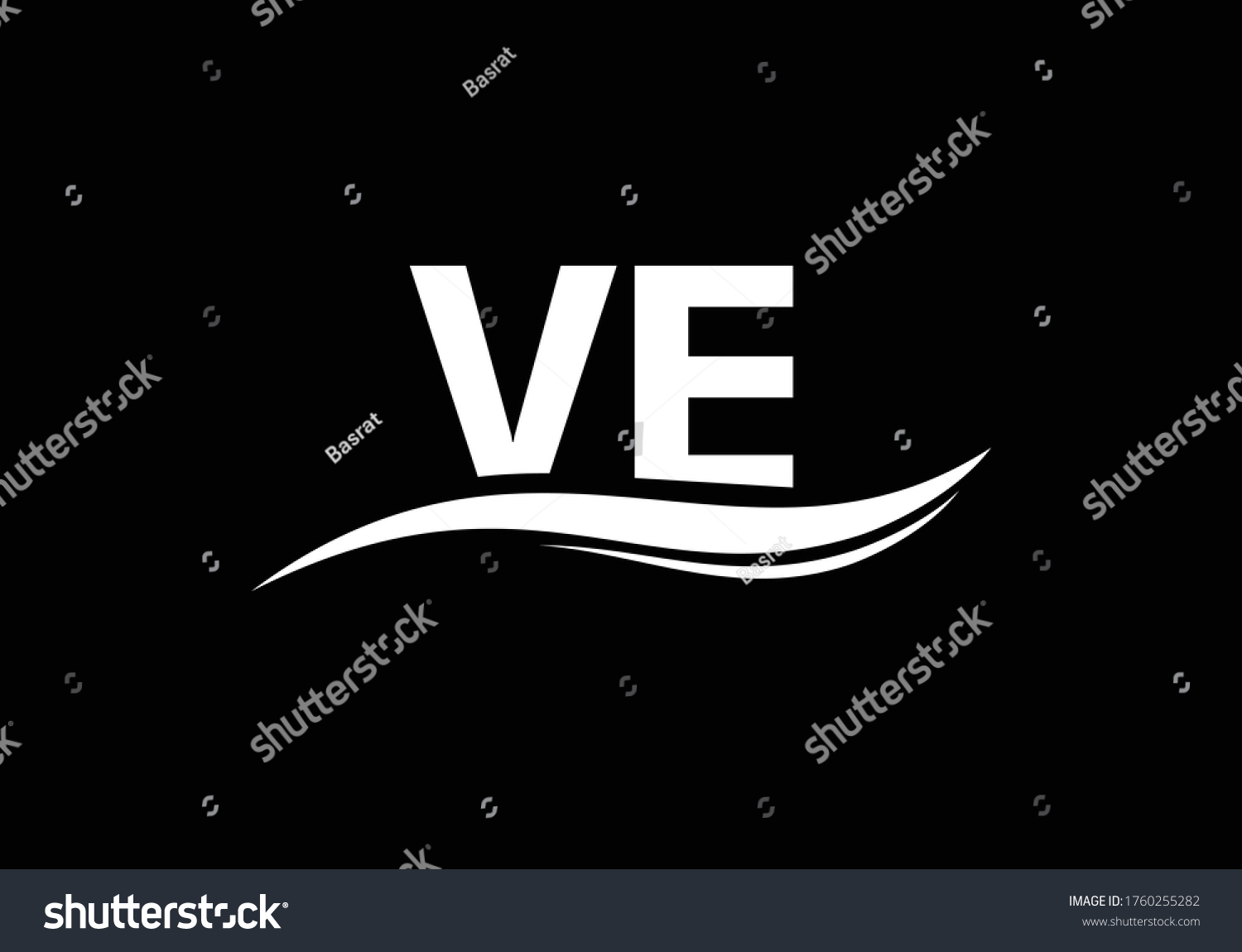 Initial Monogram Letter V E Logo Stok Vektör (Telifsiz) 1760255282 ...