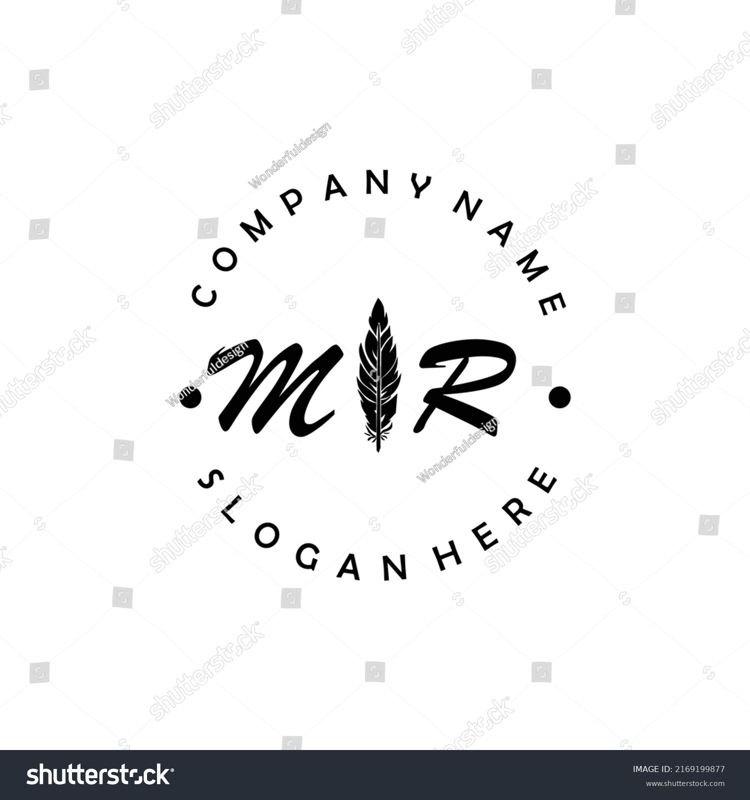 Initial Mr Letter Logo Vector Illustration Stock Vector (Royalty Free ...