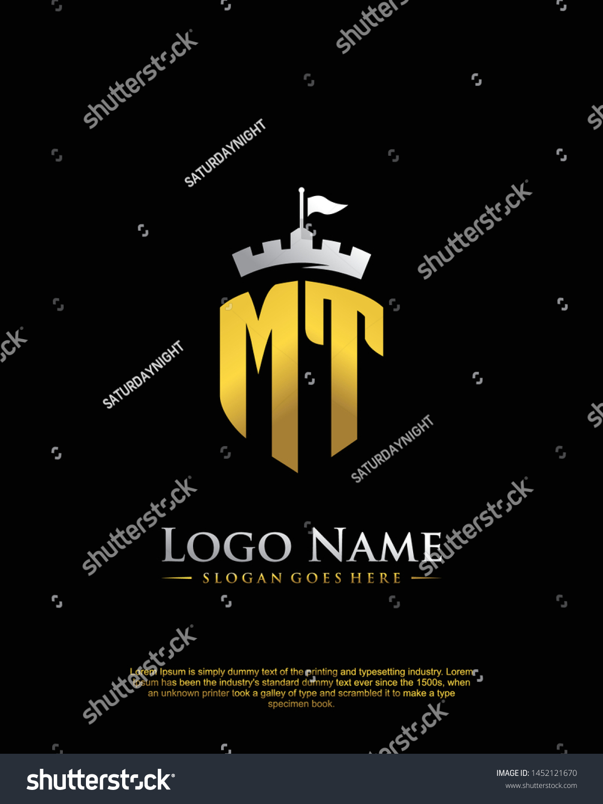 Initial Mt Letter Shield Style Logo Stock Vector (Royalty Free ...