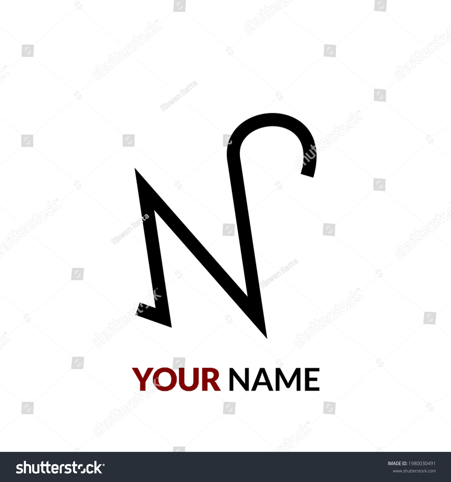 Initial N Logo Design Inspiration Stock Vector (Royalty Free ...