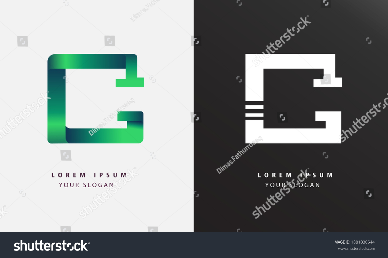 Initial Name Letter C Gradient Logo Stock Vector (Royalty Free ...