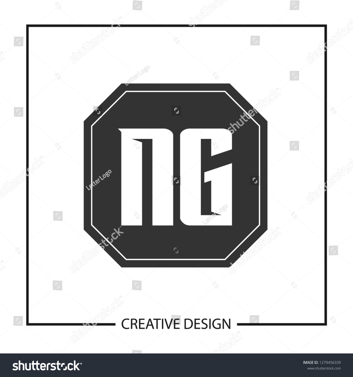 Initial Ng Letter Logo Template Design Stock Vector (Royalty Free ...