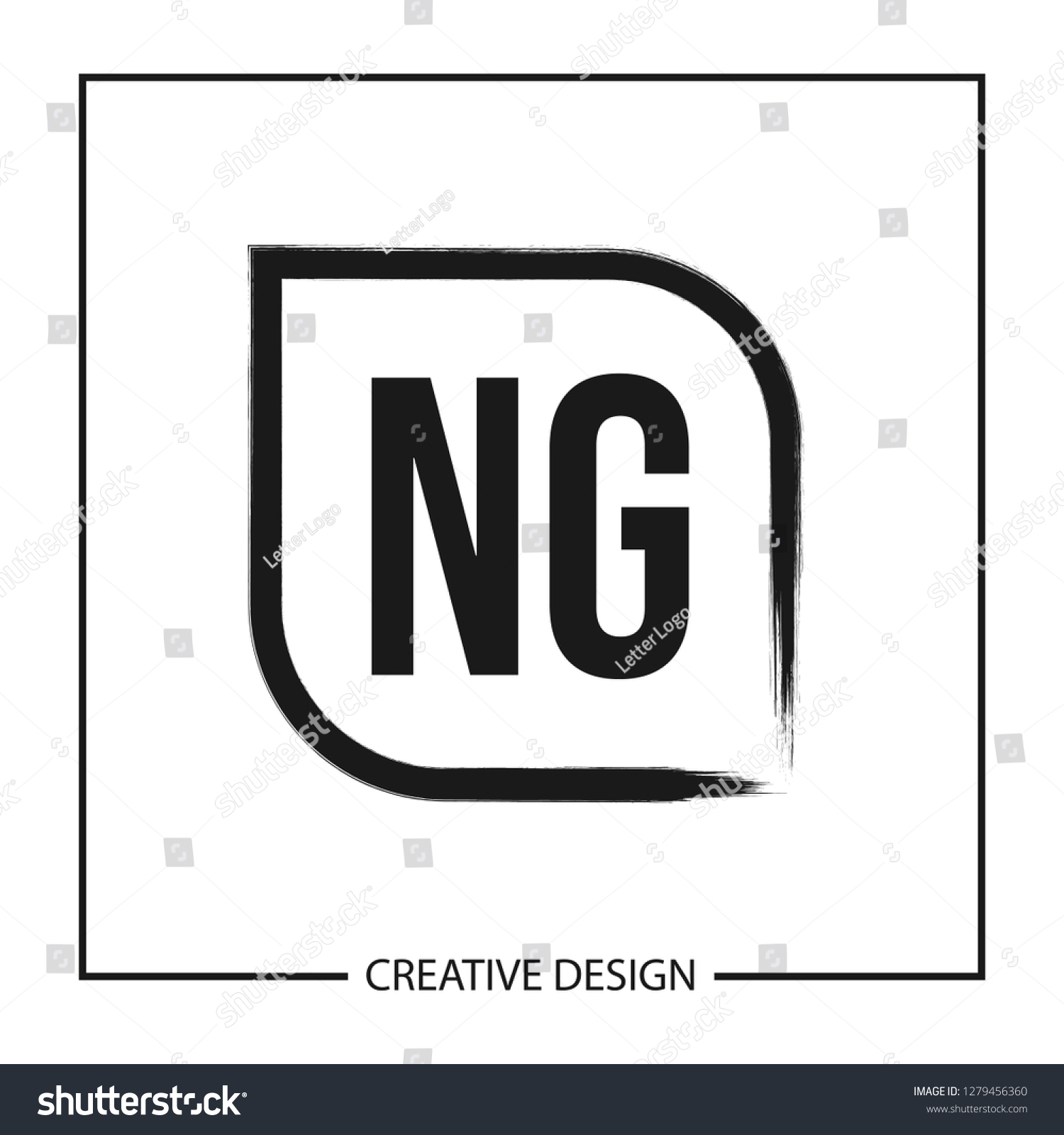 Initial Ng Letter Logo Template Design Stock Vector (Royalty Free ...