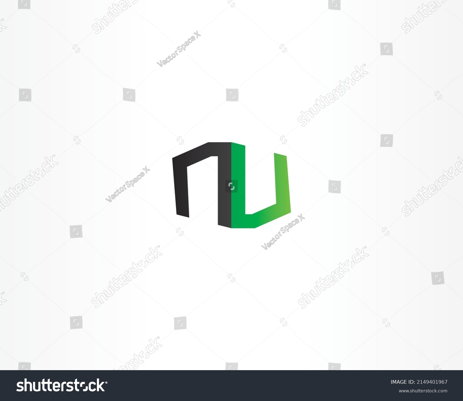 Initial Nu Logo Vector Design Icon Stock Vector (Royalty Free ...