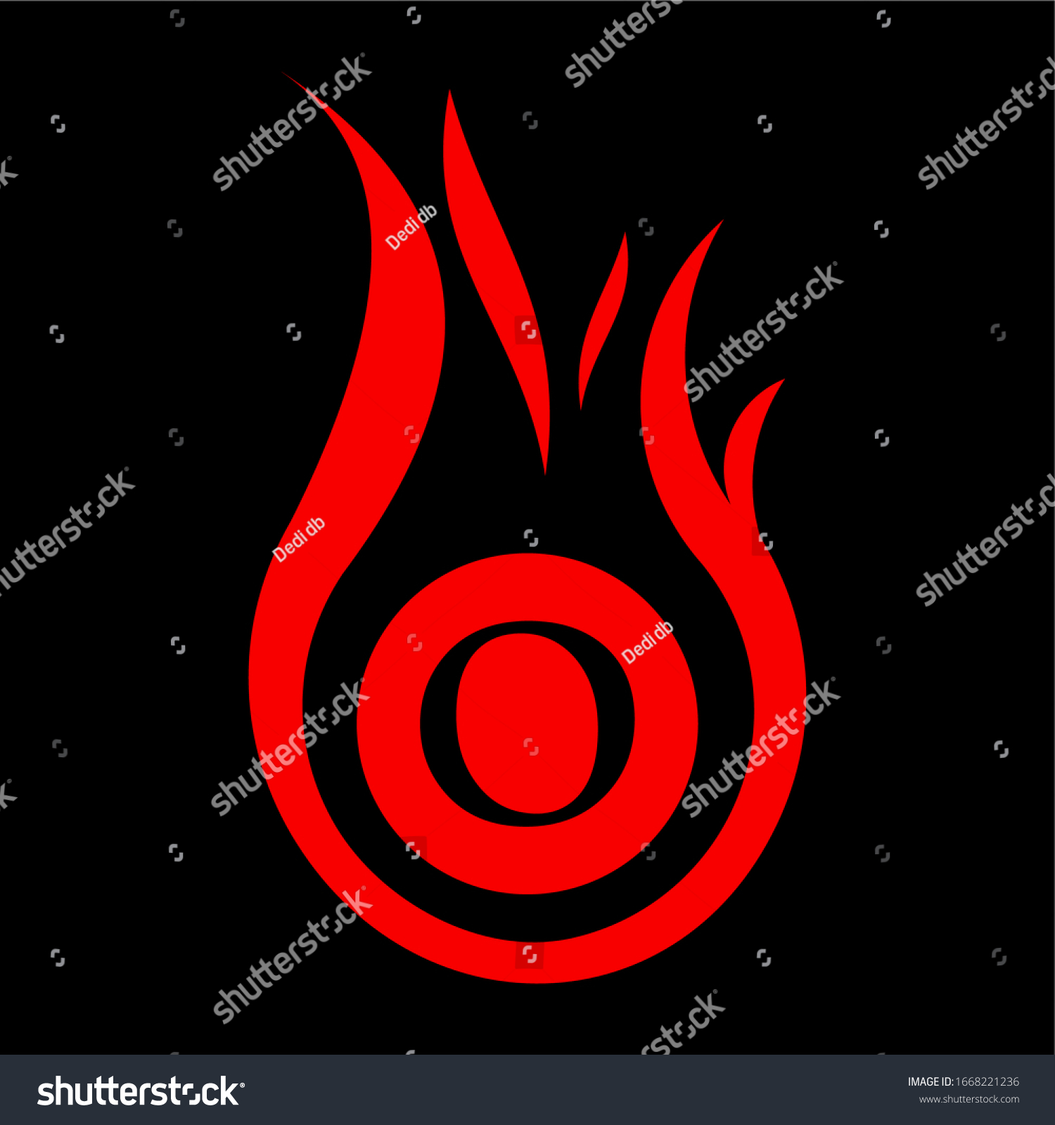 Initial O Letter Fire Logo Vector: เวกเตอร์สต็อก (ปลอดค่าลิขสิทธิ์ ...