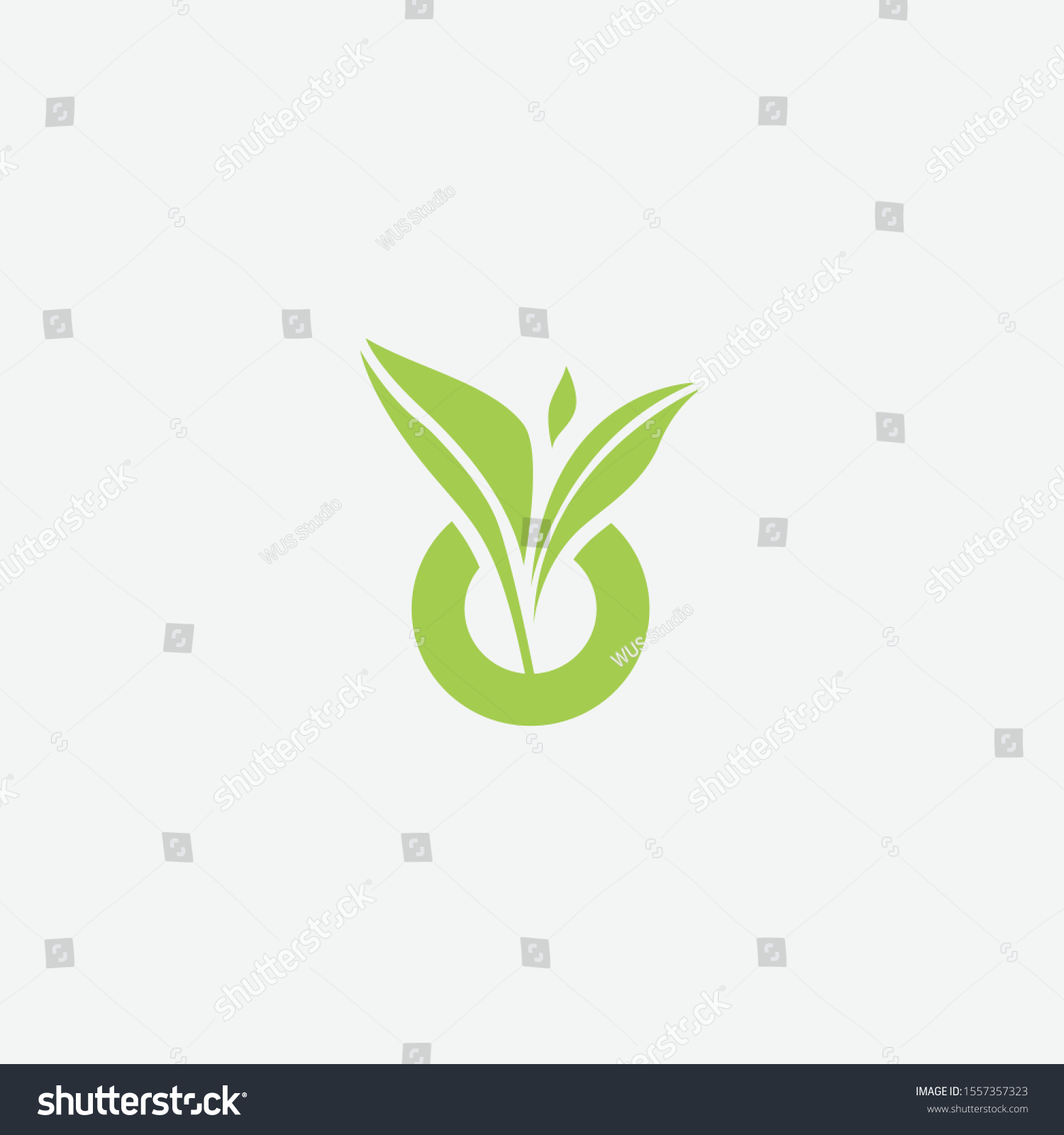 Initial O Leaf Concept Leaf Concept Stock Vector (Royalty Free ...