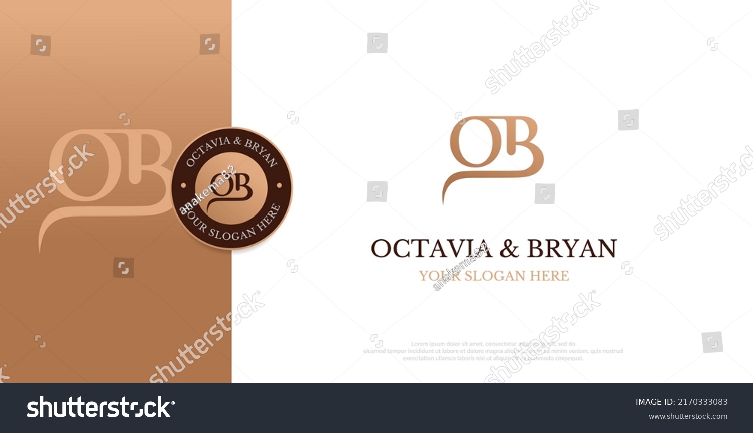 Initial Ob Logo Design Vector Stock Vector (Royalty Free) 2170333083 ...