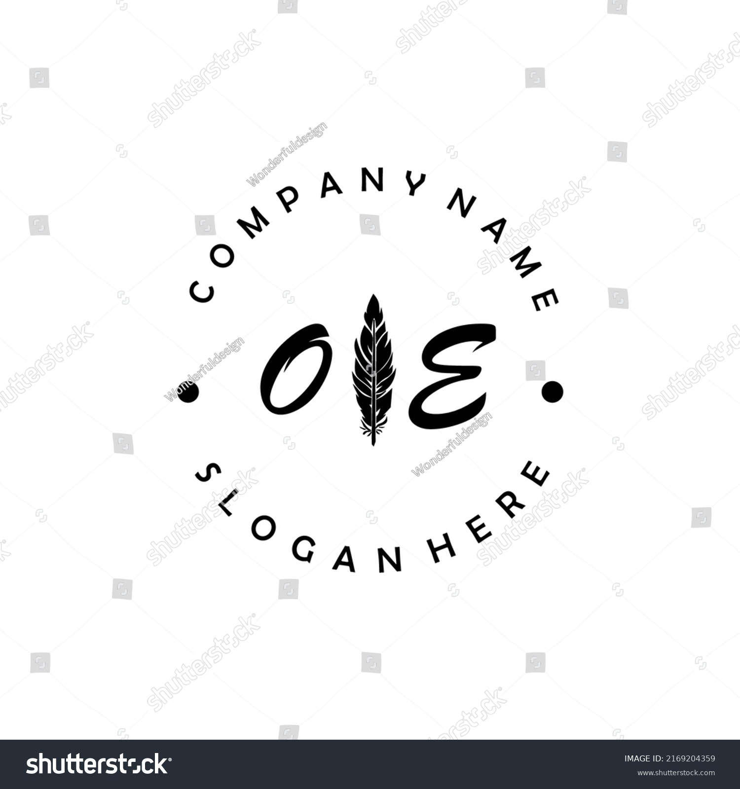 Initial Oe Letter Logo Vector Illustration Stock Vector (Royalty Free ...