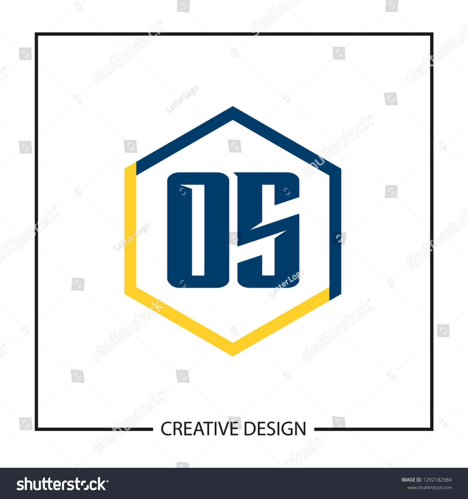 Initial Os Letter Logo Template Design Stock Vector (Royalty Free ...