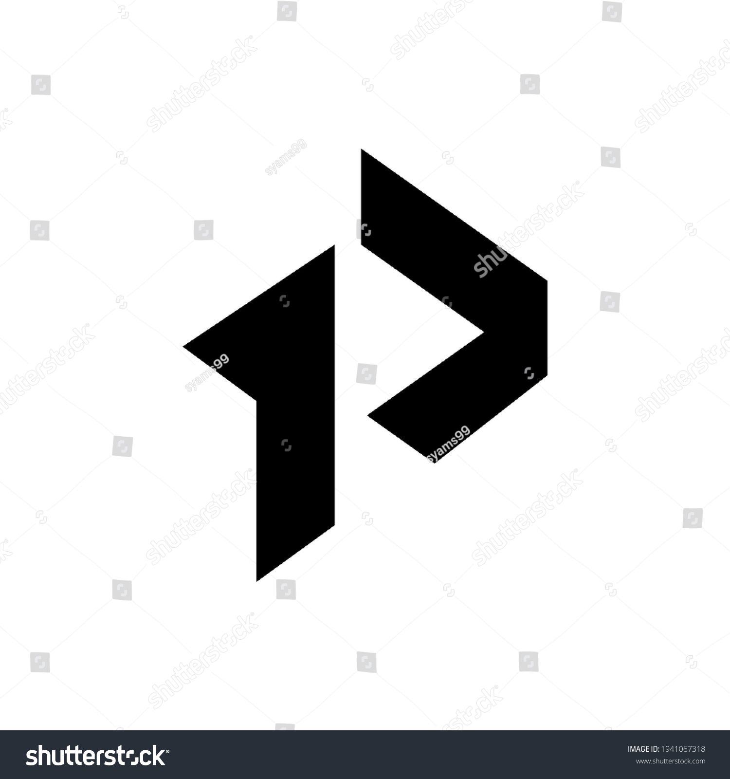 Initial 1p Letter Logo Design Vector Stock Vector (Royalty Free ...