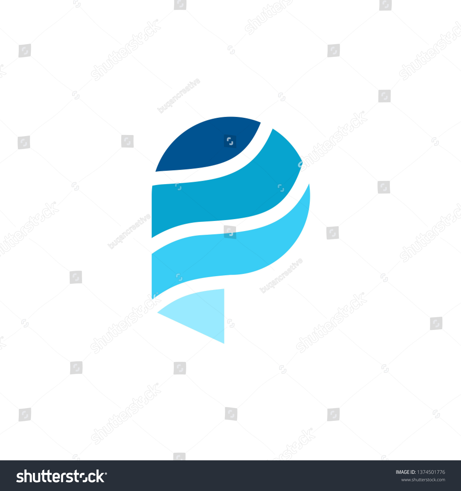 Initial P Logo Design Inspiration Stock Vector (Royalty Free) 1374501776