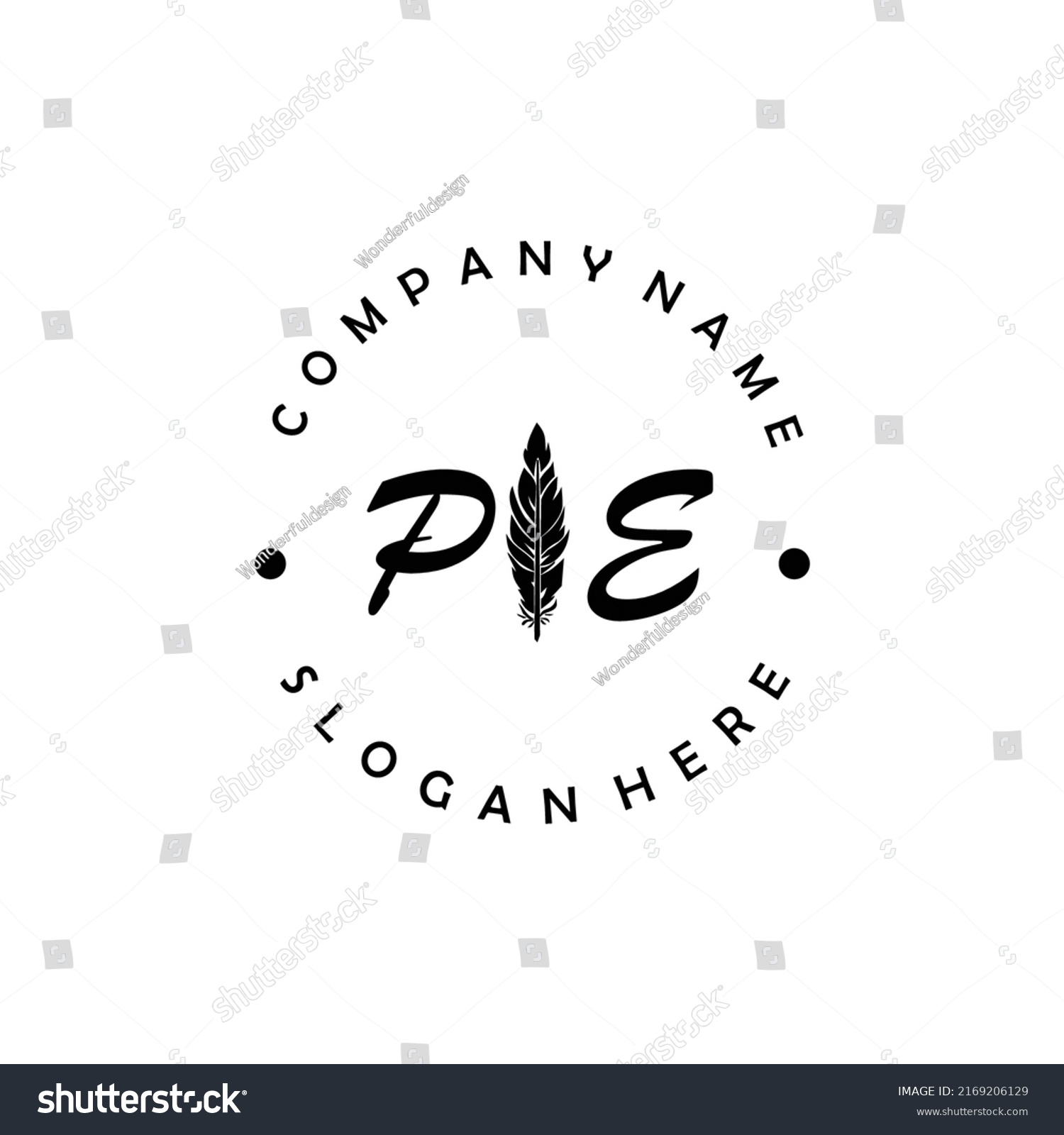 Initial Pe Letter Logo Vector Illustration Stock Vector (Royalty Free ...