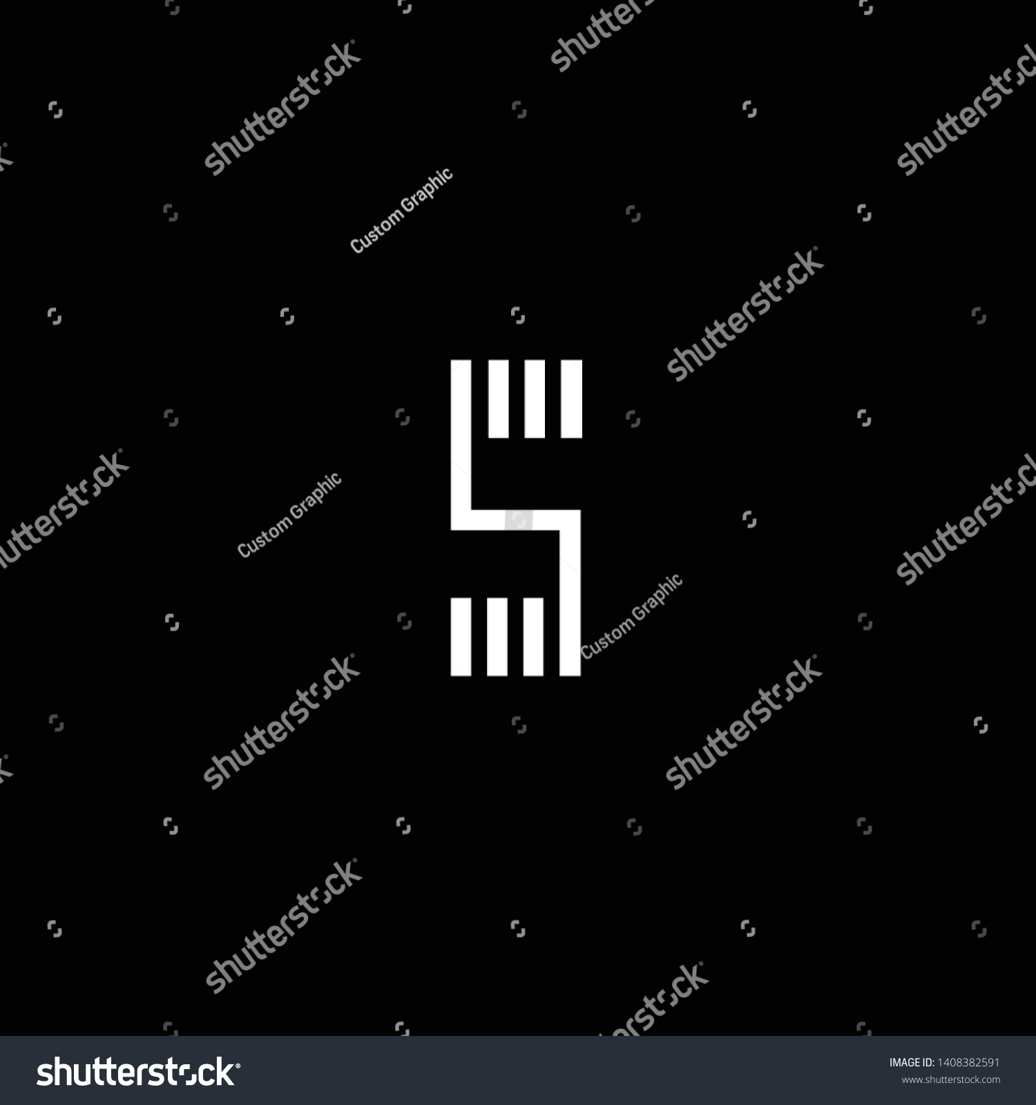 Initial S Letter Logo Design Black Stock Vector (Royalty Free ...