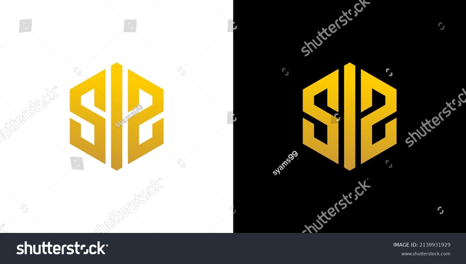 Initial S12 Letter Logo Design Polygon Stock Vector (Royalty Free ...