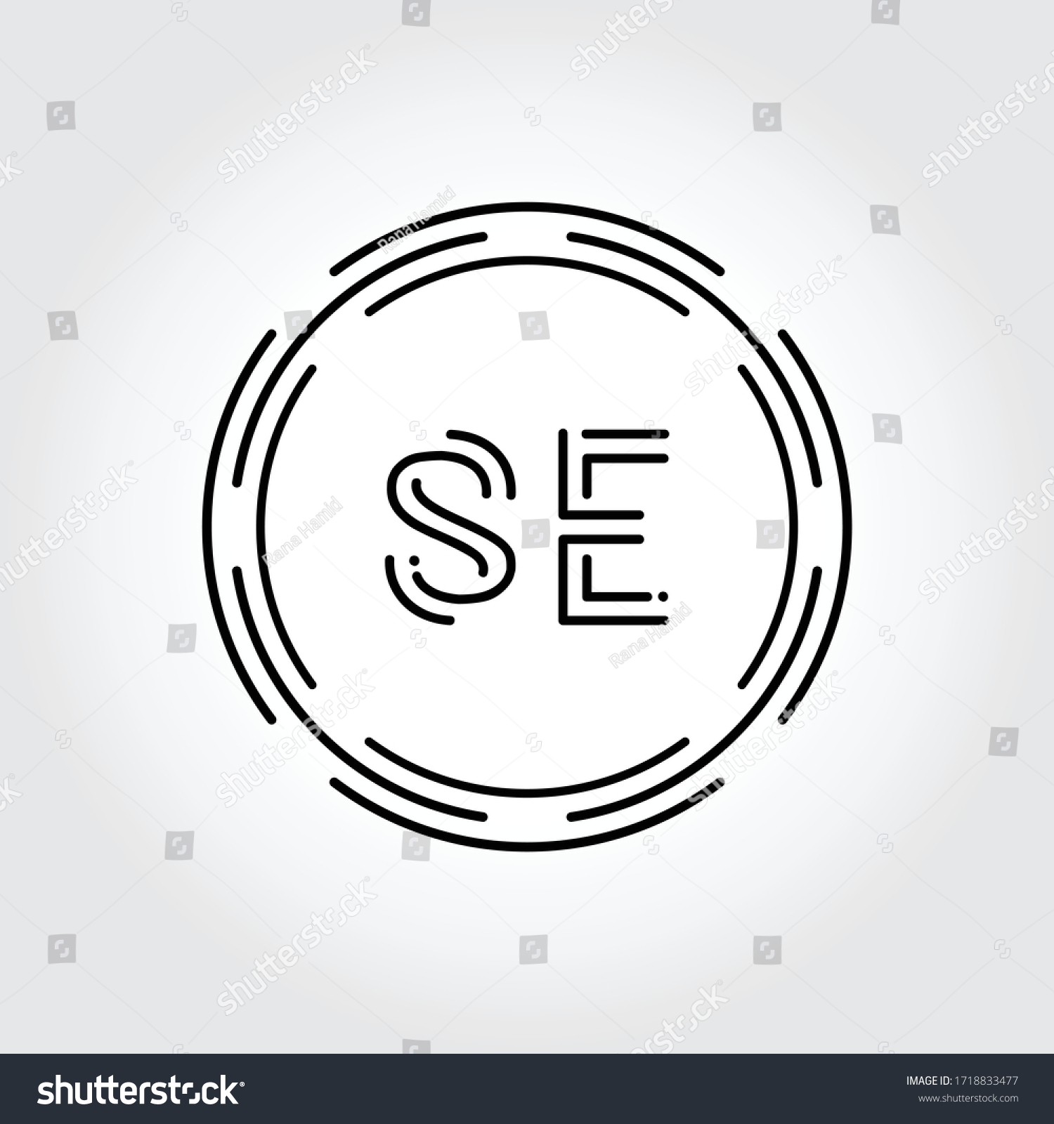 Initial Se Logo Design Creative Typography Stock Vector (Royalty Free ...