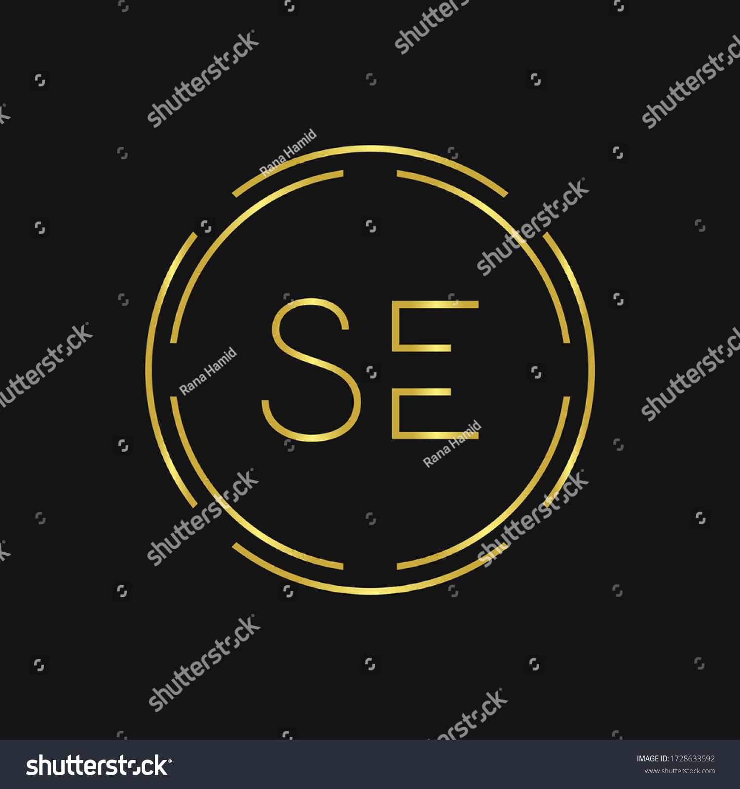 Initial Se Logo Design Creative Typography Stock Vector (Royalty Free ...