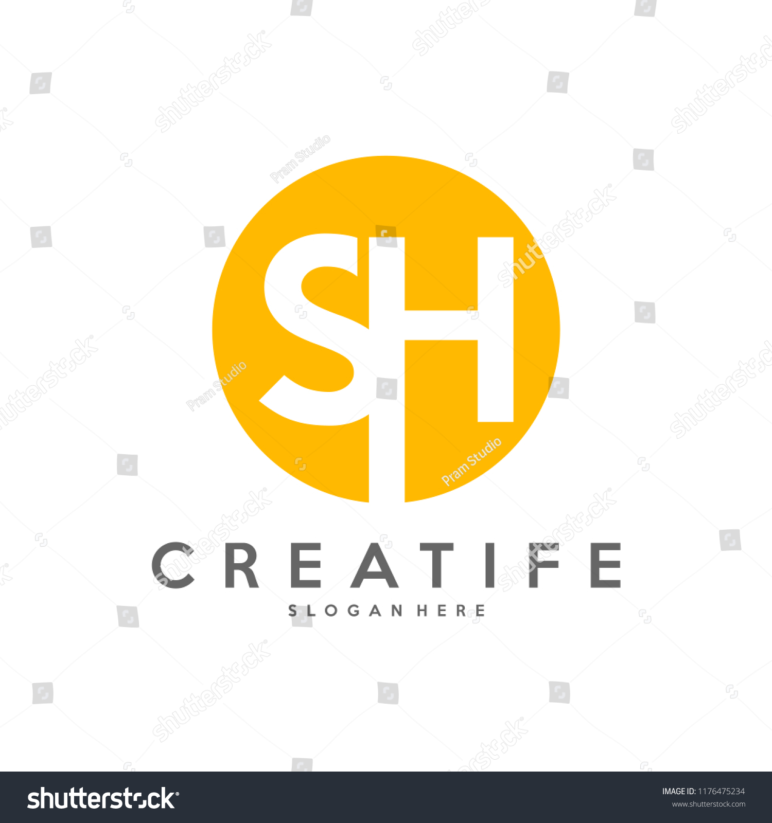 Initial Sh Logo Concepts Template Vector Stock Vector (Royalty Free ...