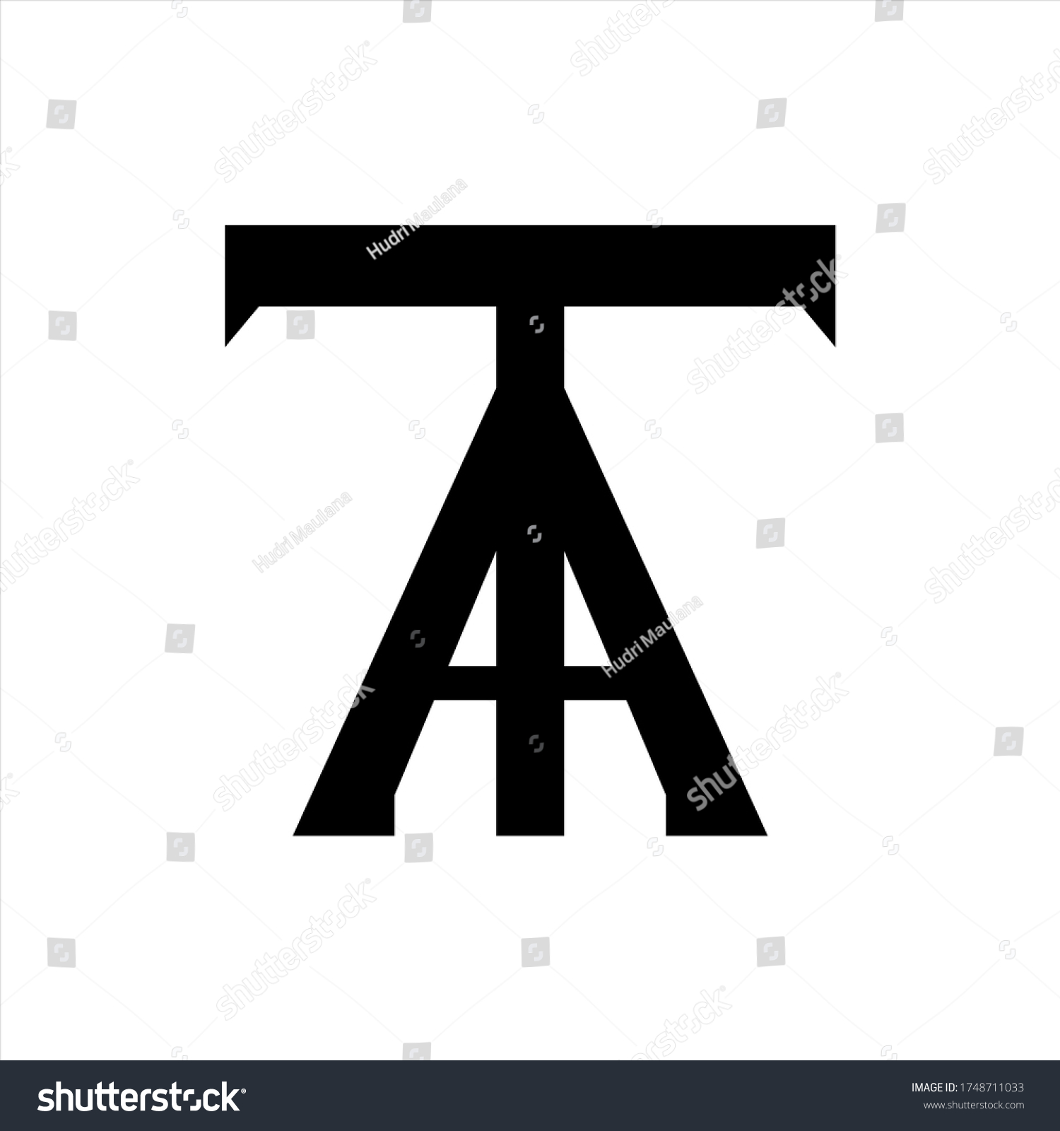 Initial T Logo Desain Vector Stock Vector (Royalty Free) 1748711033 ...