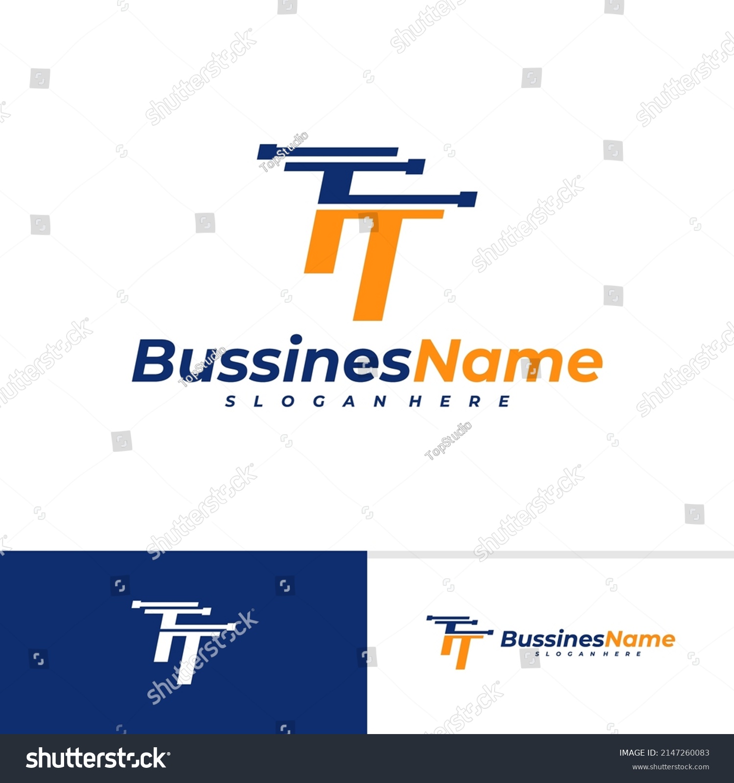 Initial T Logo Design Vector Template Stock Vector (Royalty Free ...