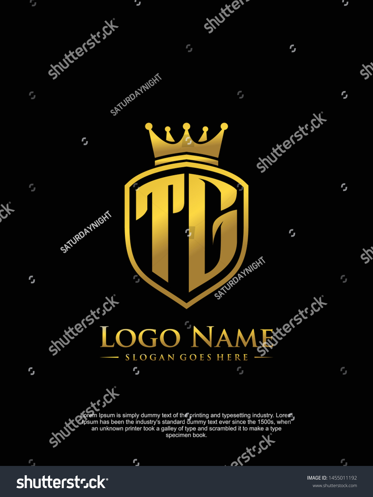 Initial Tg Letter Shield Style Logo Stock Vector (Royalty Free ...