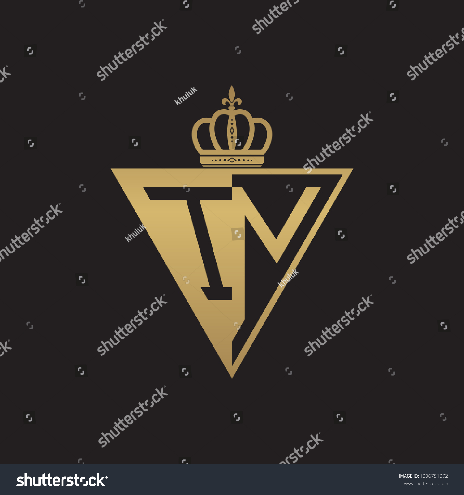 Initial Two Letter Half Logo Triangle Stock Vector (Royalty Free ...