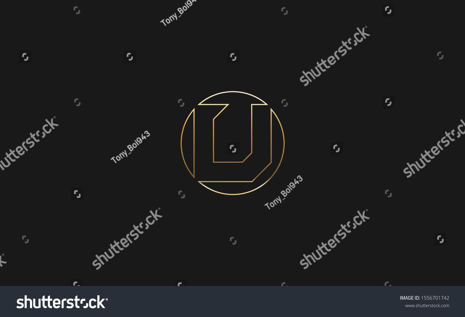 Initial U Letter Logo Design Stock Vector (Royalty Free) 1556701742 ...