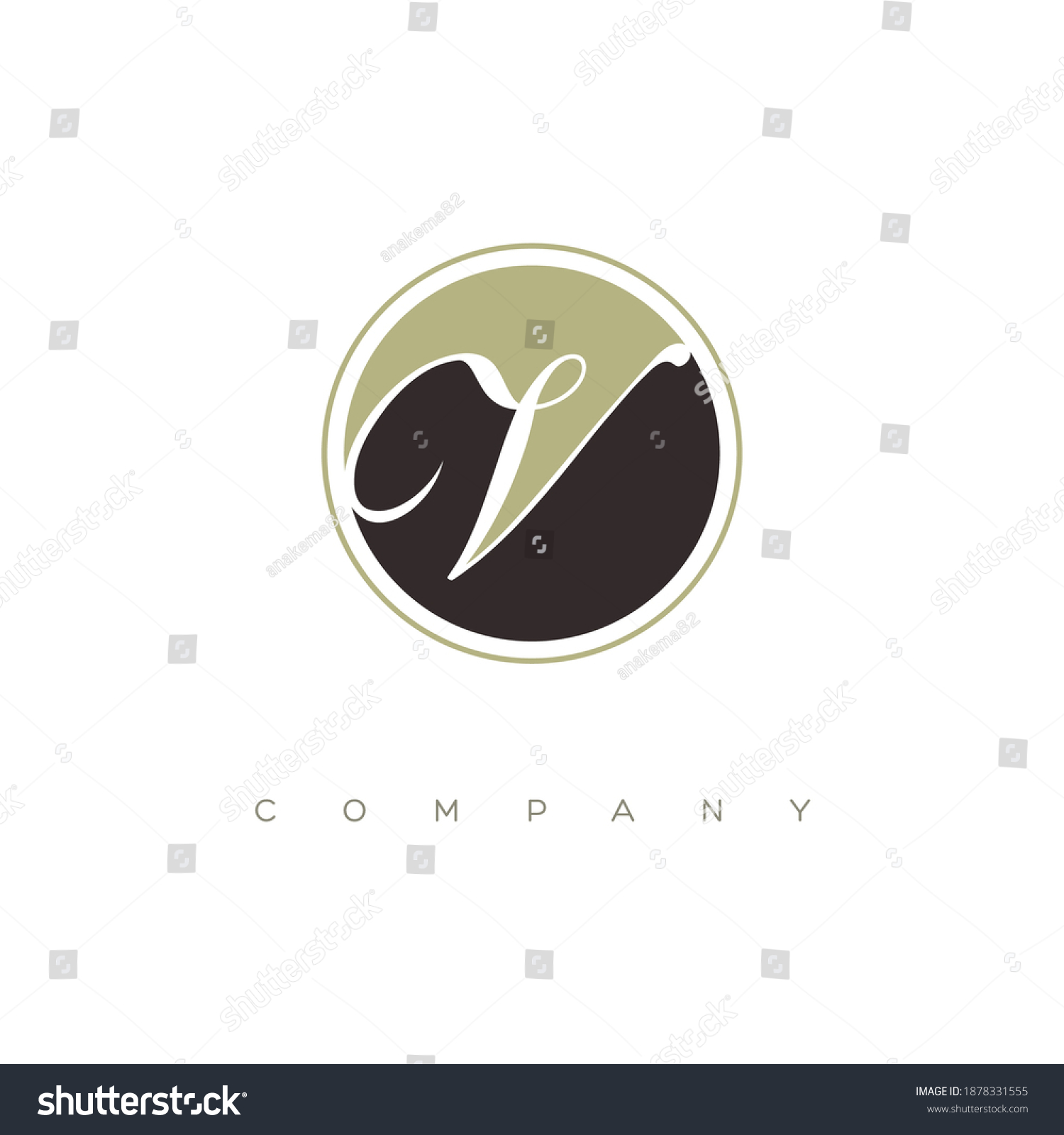 Initial V Logo Circle Symbol Stock Vector (Royalty Free) 1878331555 ...
