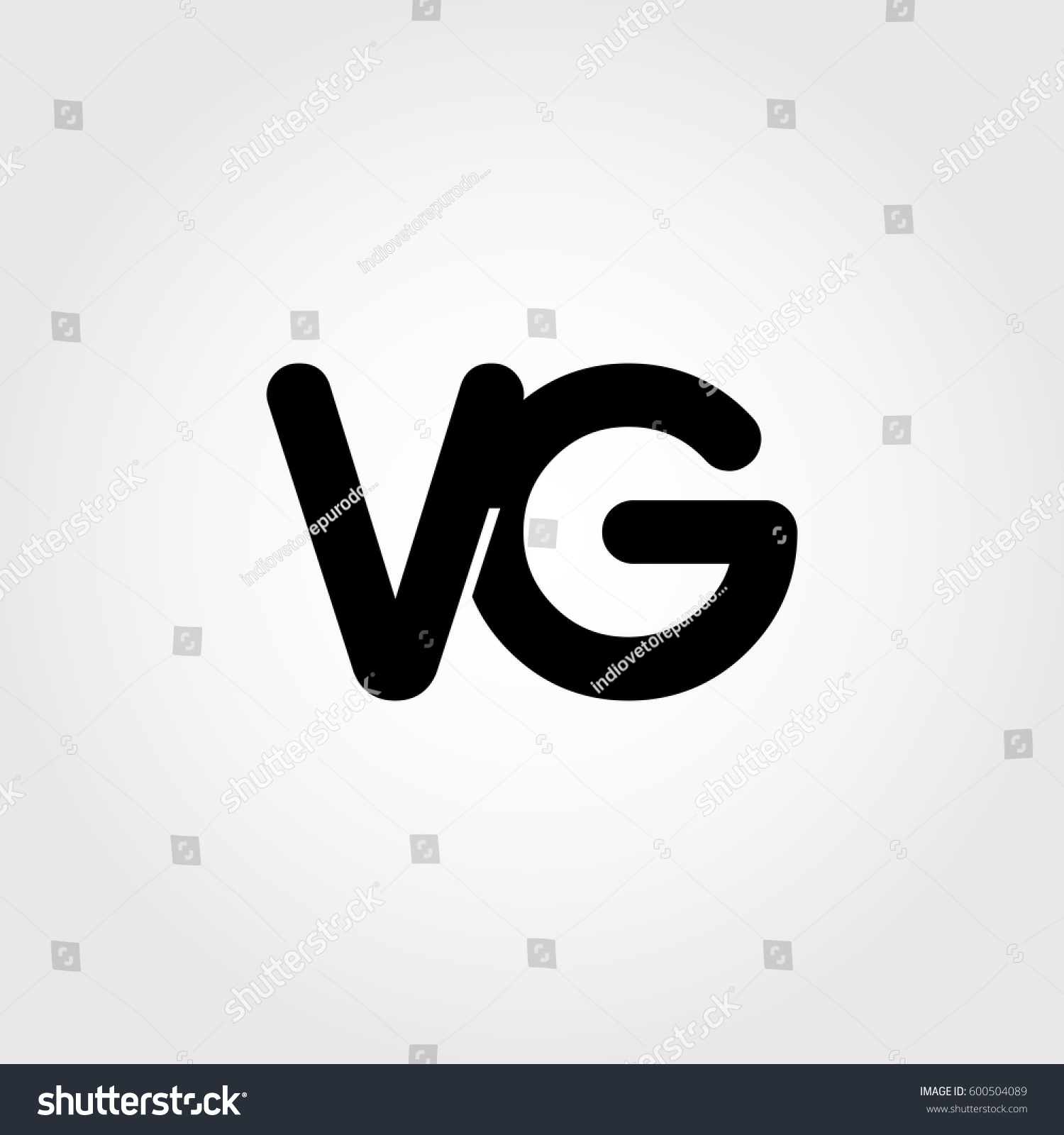 Initial Vg Black Business Logo Stock Vector (Royalty Free) 600504089