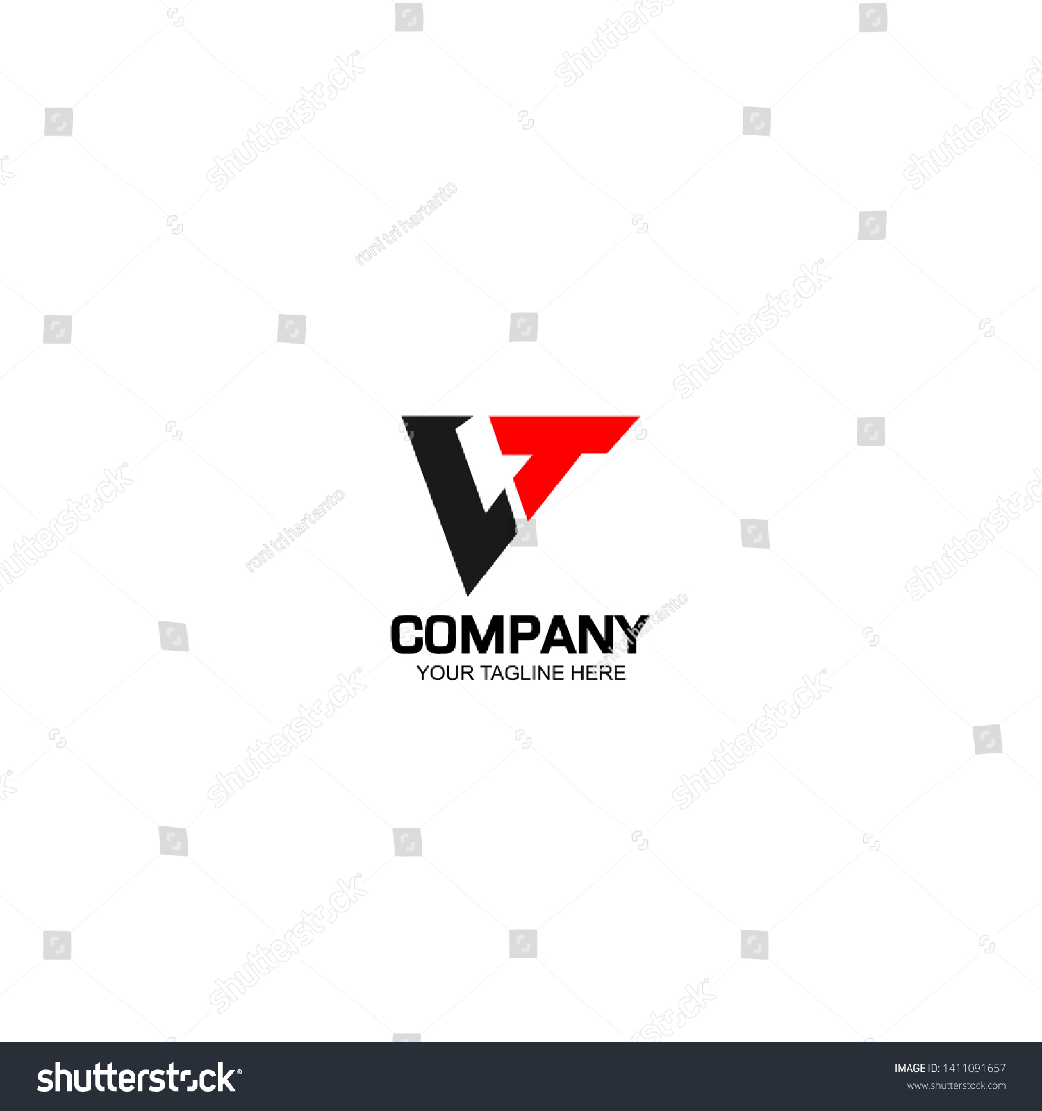 Initial Vt Logo Design Inspiration Stock Vector (Royalty Free) 1411091657
