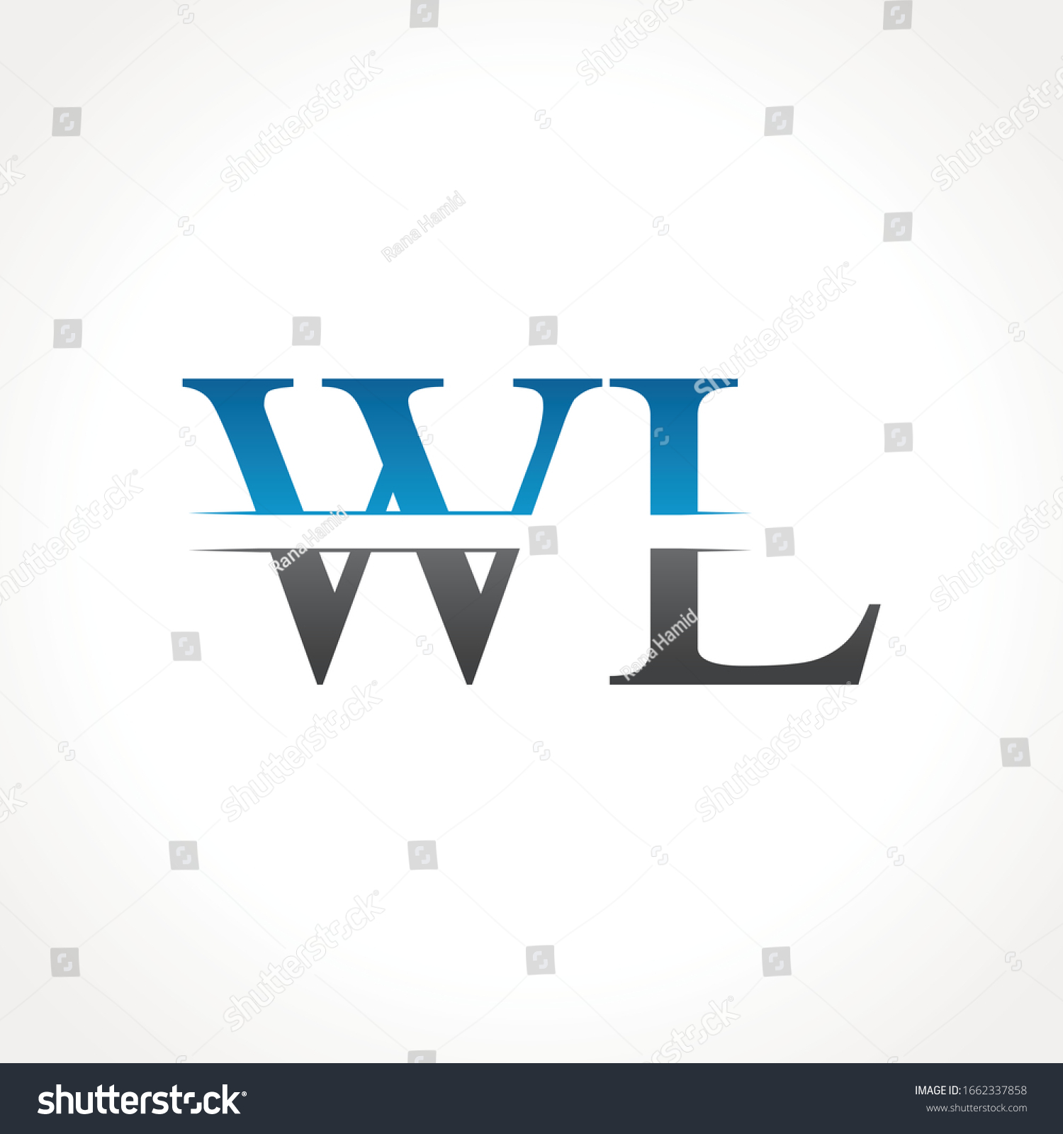 Initial Wl Letter Linked Logo Creative: เวกเตอร์สต็อก (ปลอดค่าลิขสิทธิ์ ...