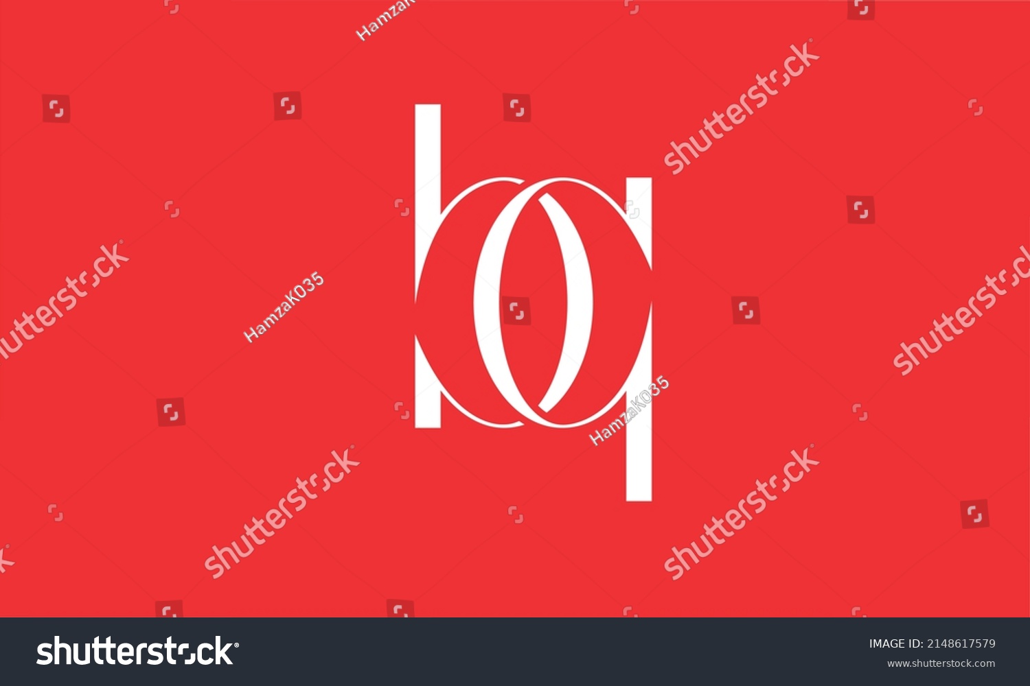 Initials Alphabet Logo Icon Vector Bq Stock Vector (Royalty Free ...