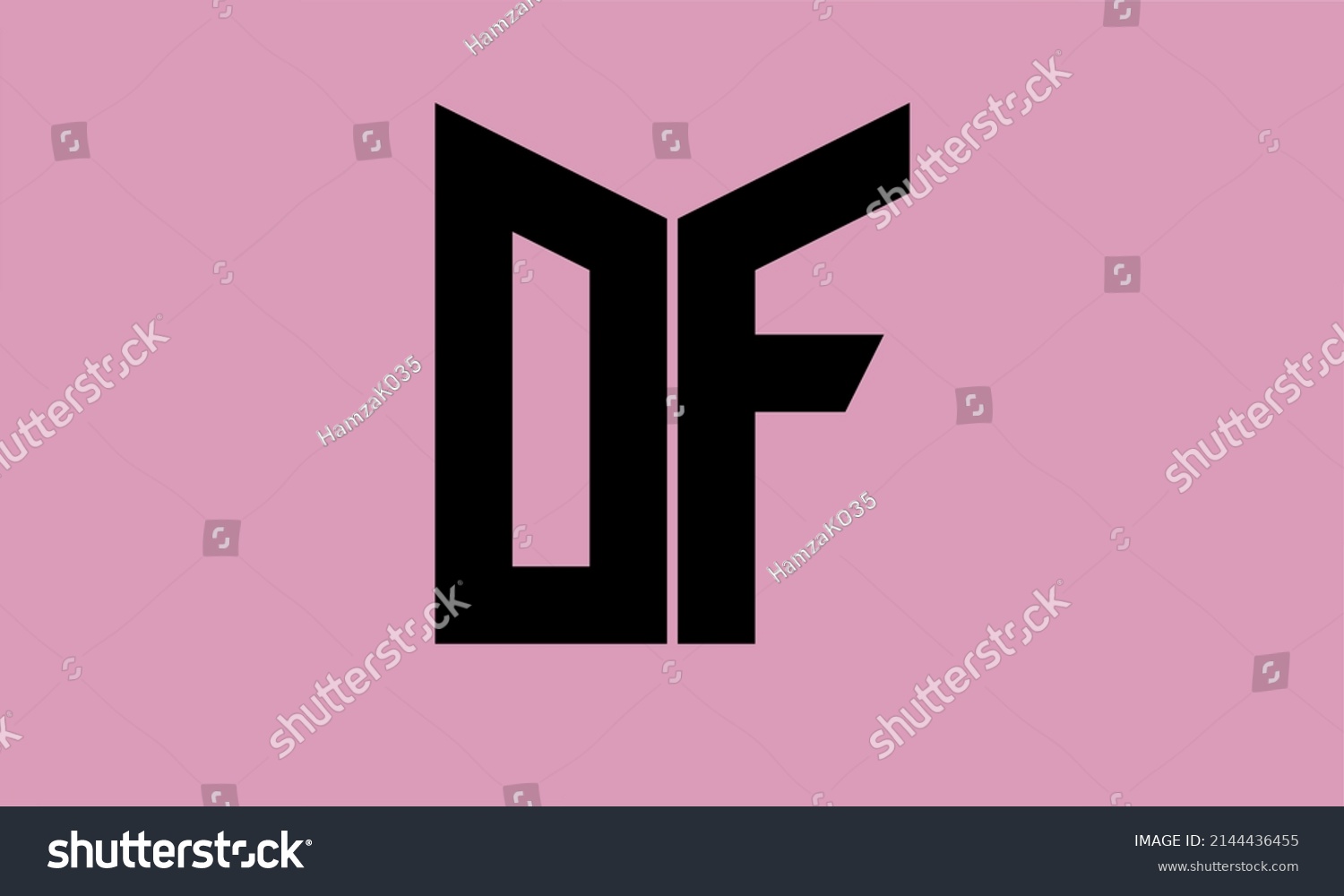Initials Alphabet Logo Icon Vector Df Stock Vector (Royalty Free ...