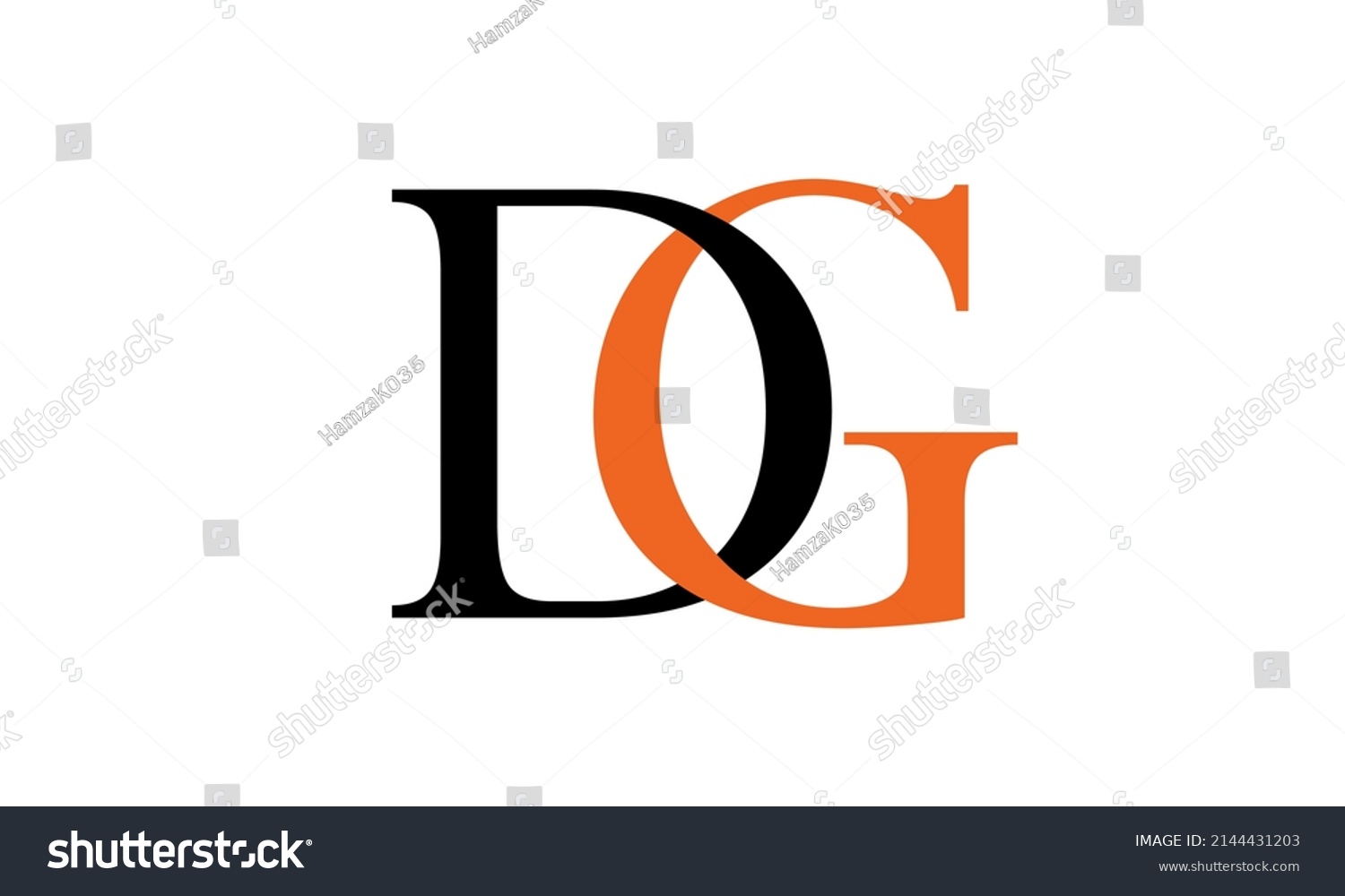 Initials Alphabet Logo Icon Vector Dg Stock Vector (Royalty Free ...