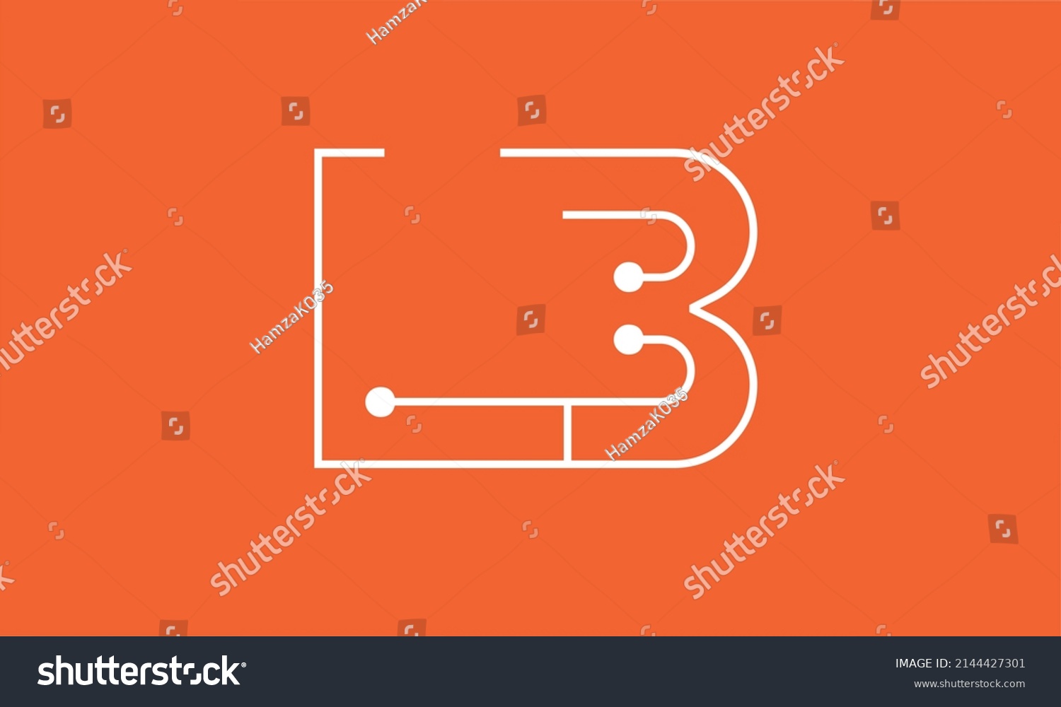 Initials Alphabet Logo Icon Vector Lb Stock Vector (Royalty Free ...