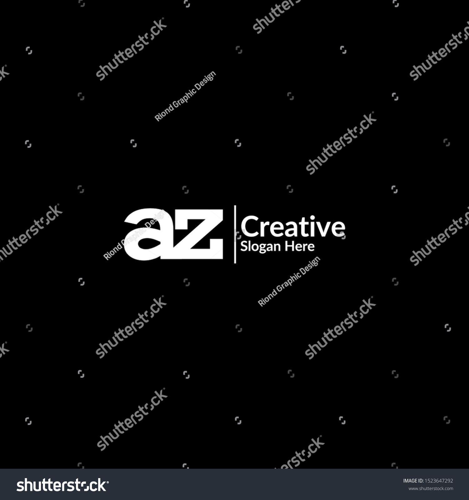 Initials Az Logo Creative Template Sign: เวกเตอร์สต็อก (ปลอดค่า ...