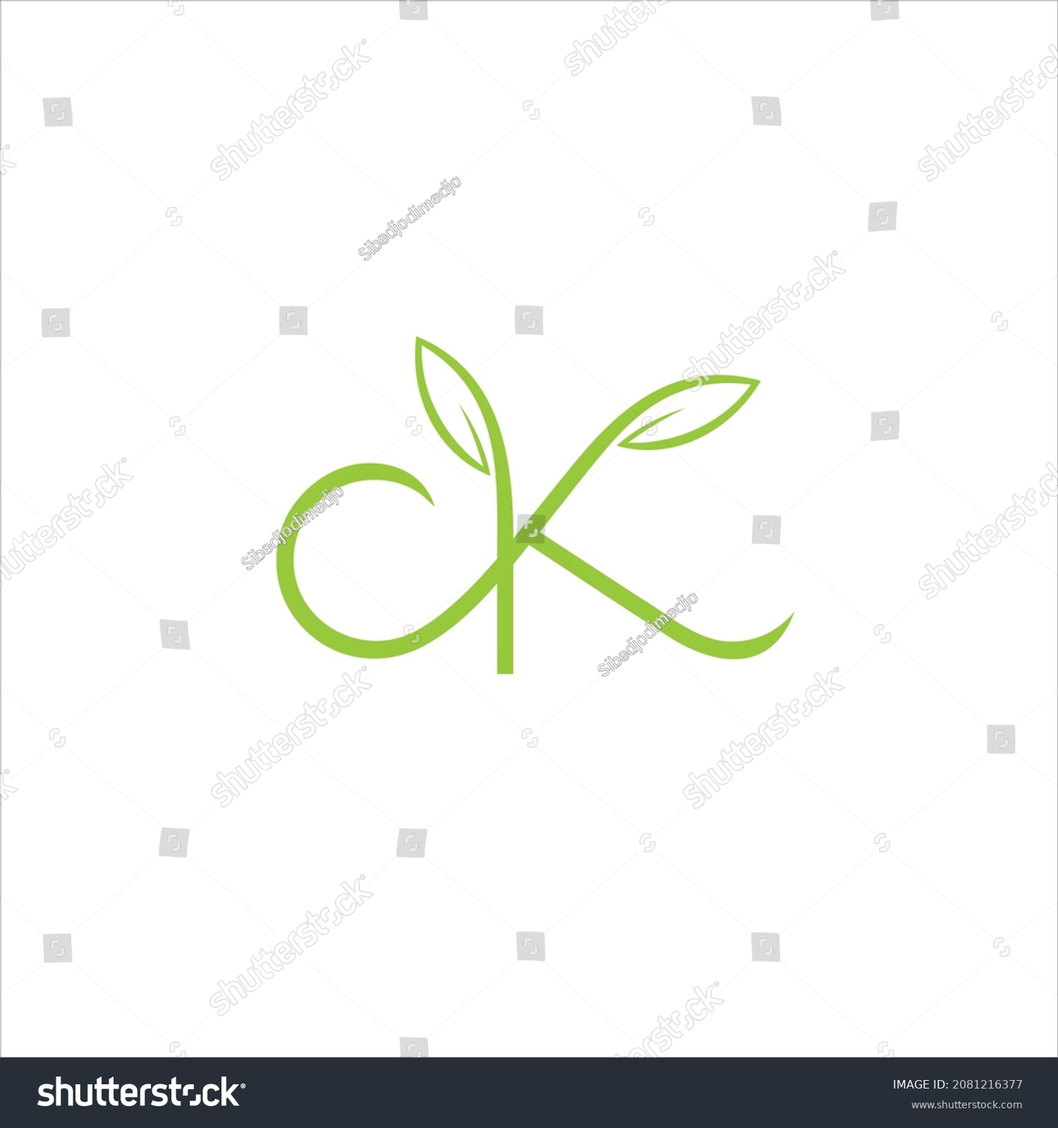 Initials C K Logo Vector Template Stock Vector (Royalty Free ...