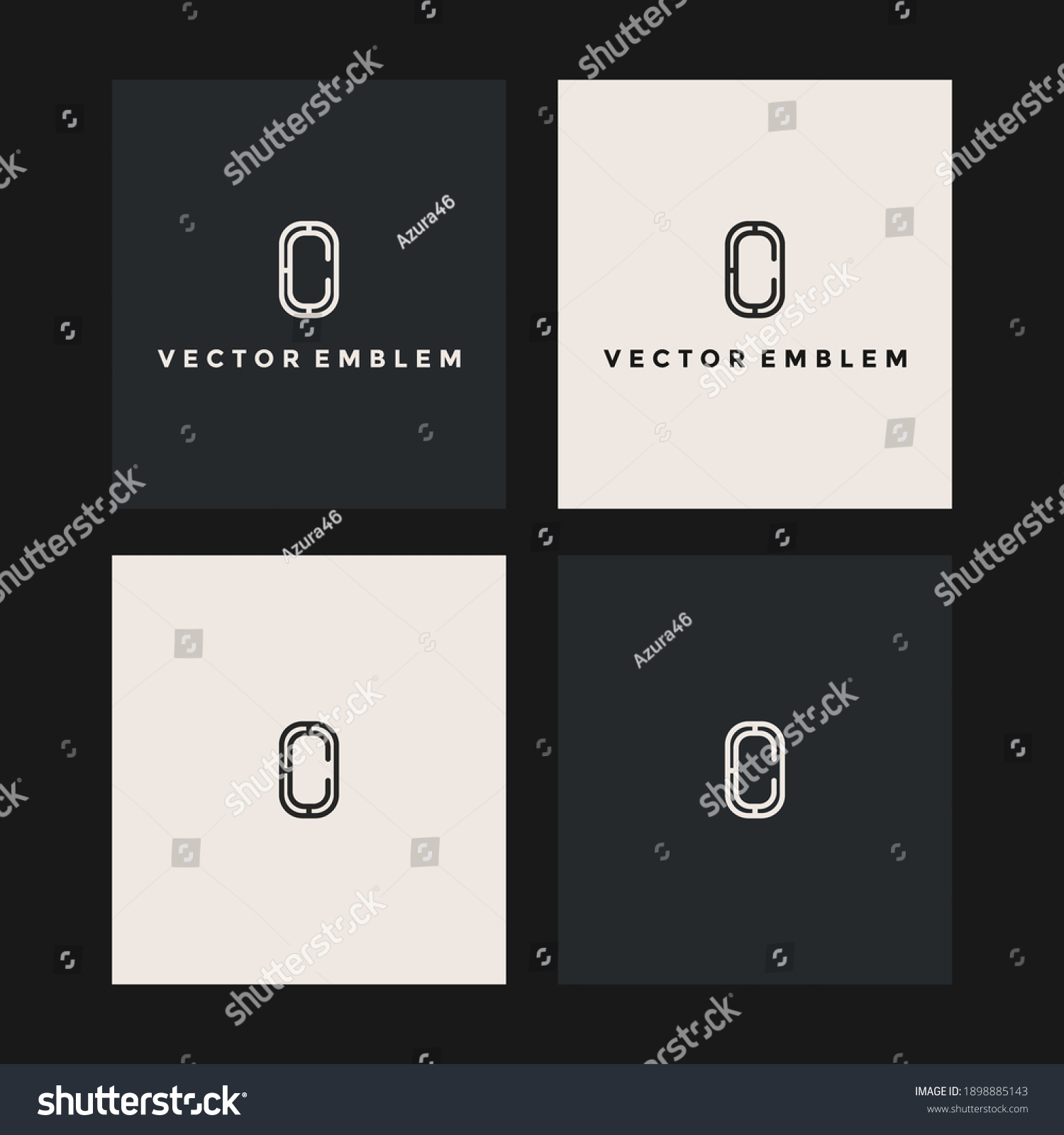 Initials Co Logo Vector Icon Illustration Stock Vector (Royalty Free ...