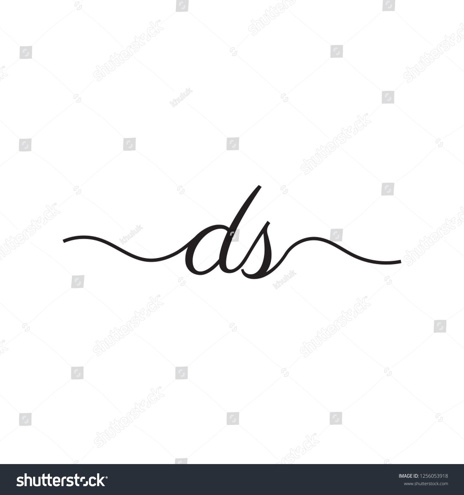 Initials Handwriting Letters Vector Logo Stock Vector (Royalty Free ...