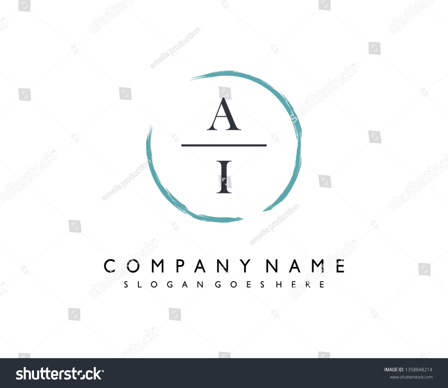 Initials Letter Ai Handwriting Logo Vector Stock Vector (Royalty Free ...