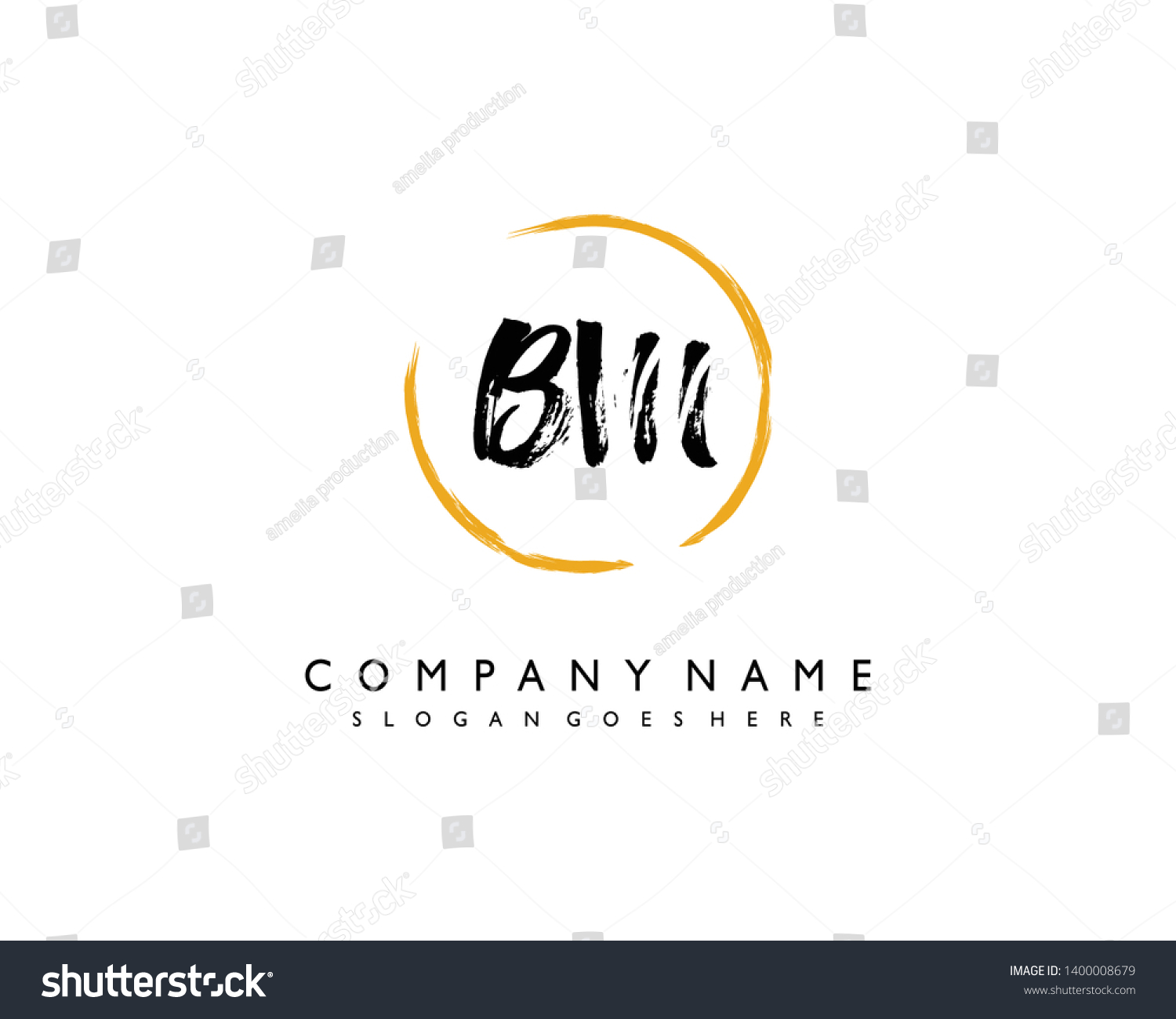 Initials Letter Bm Handwriting Logo Vector Stock Vector (Royalty Free ...