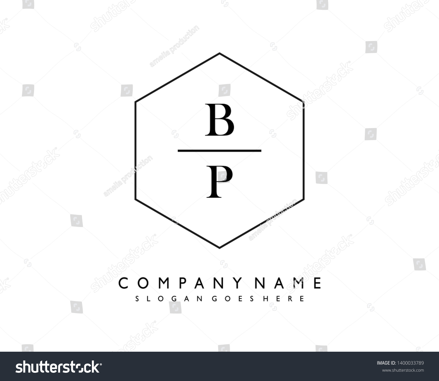 Initials Letter Bp Handwriting Logo Vector Stock Vector (Royalty Free ...