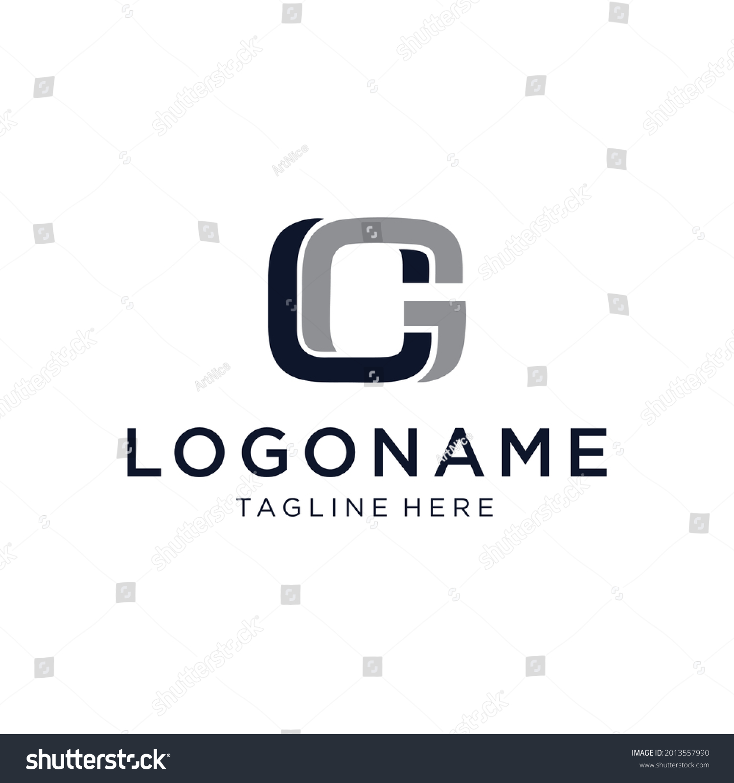 Initials Letter Cg Logo Design Template Stock Vector (Royalty Free ...
