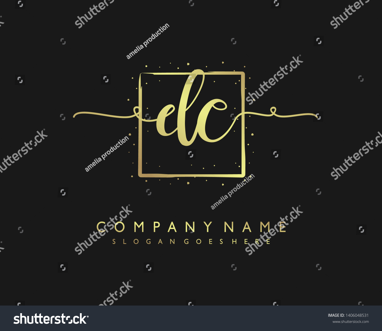 Initials Letter Dc Handwriting Logo Vector Stock Vector (Royalty Free ...