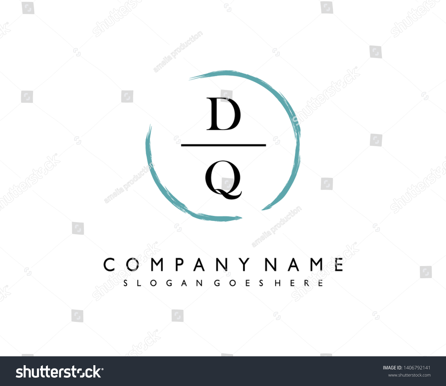 Initials Letter Dq Handwriting Logo Vector Stock Vector (Royalty Free ...