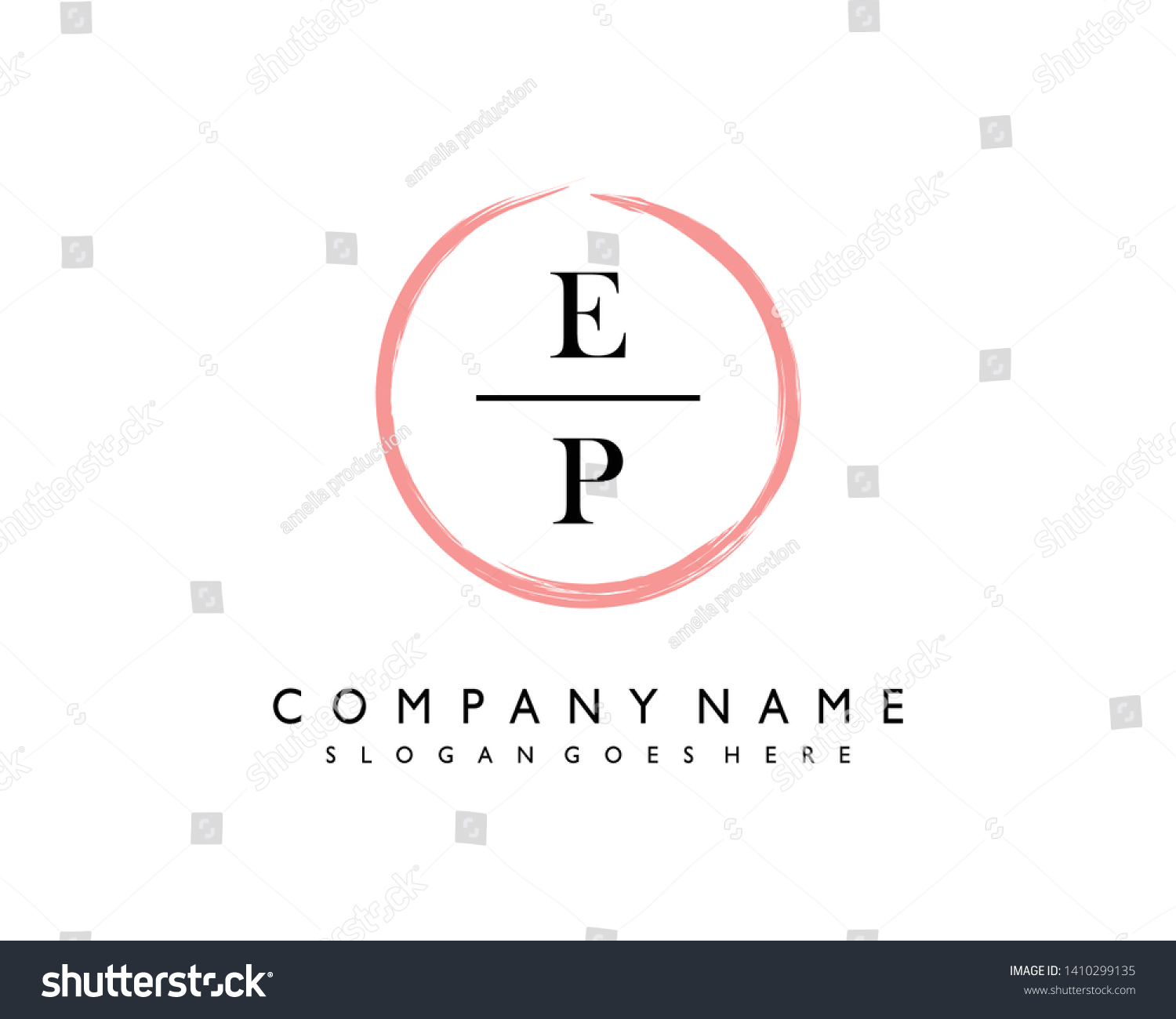 Initials Letter Ep Handwriting Logo Vector Stock Vector (Royalty Free ...
