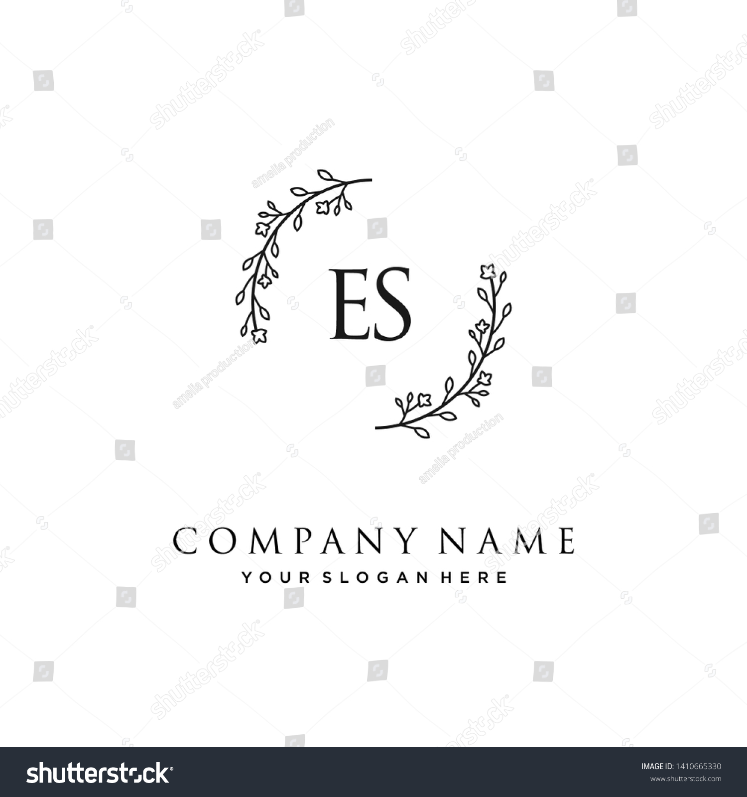 Initials Letter Es Handwriting Logo Vector Stock Vector (Royalty Free ...