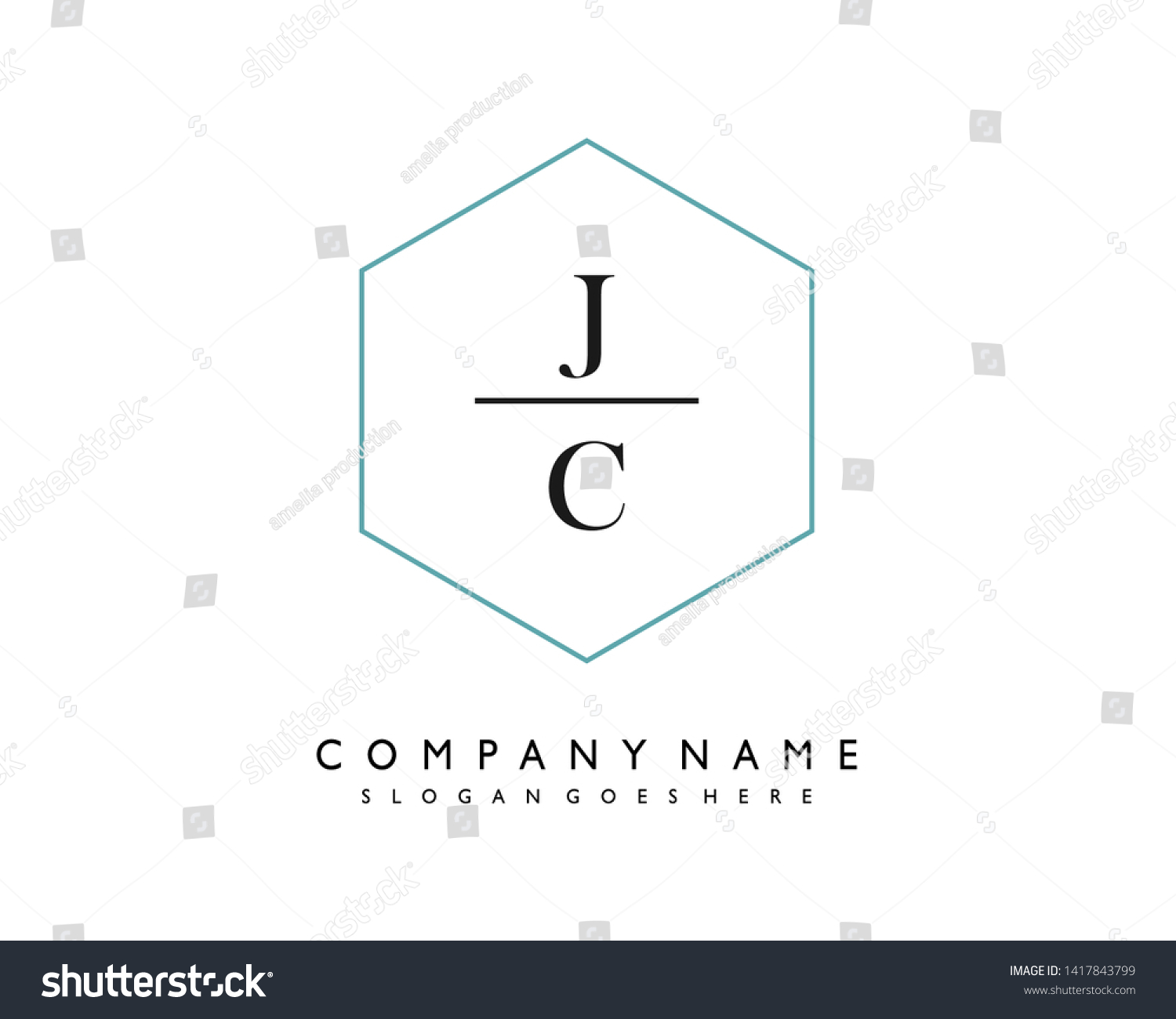 Initials Letter Jc Handwriting Logo Vector Stock Vector (Royalty Free ...