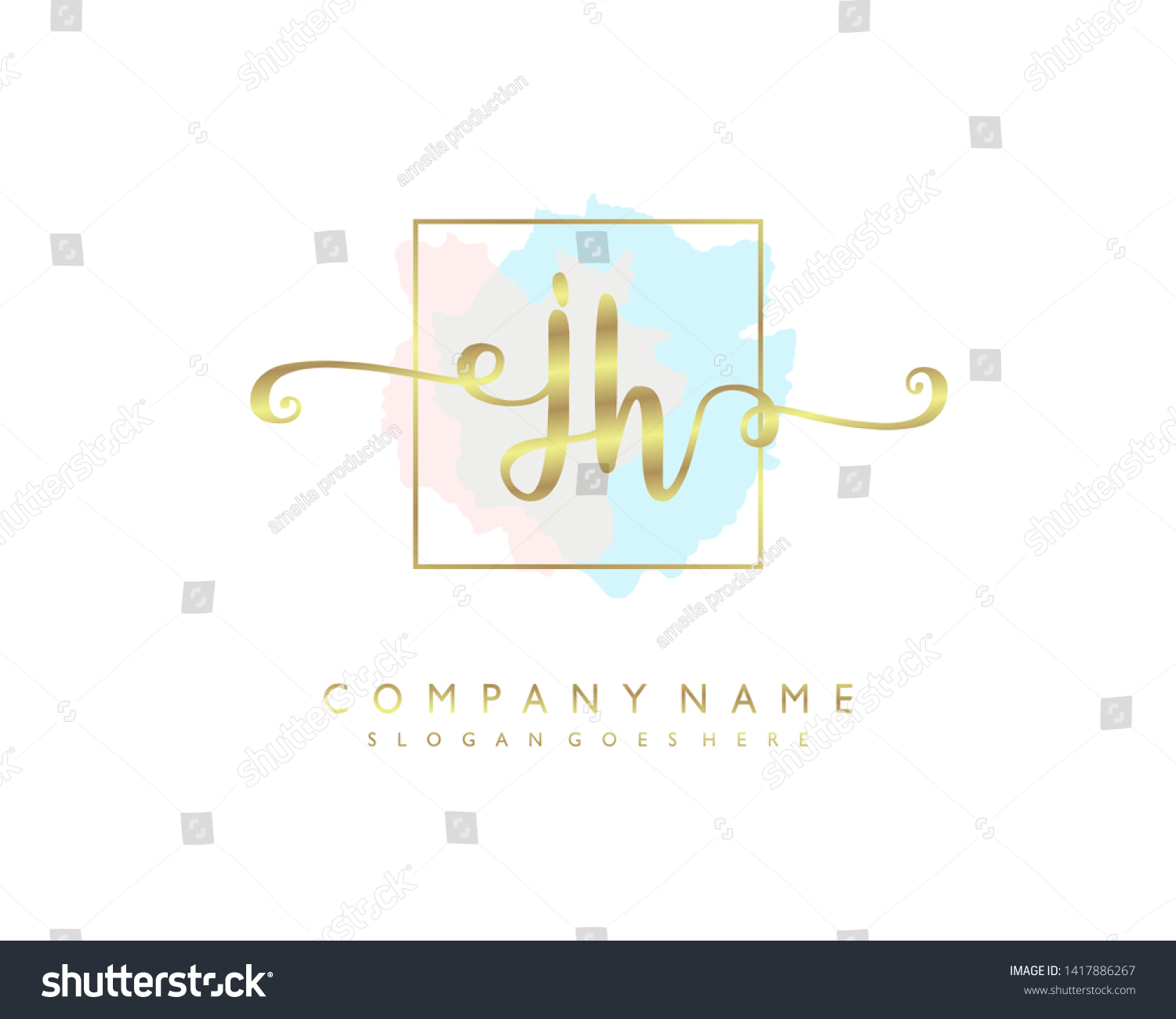 Initials Letter Jl Handwriting Logo Vector Stock Vector (Royalty Free ...