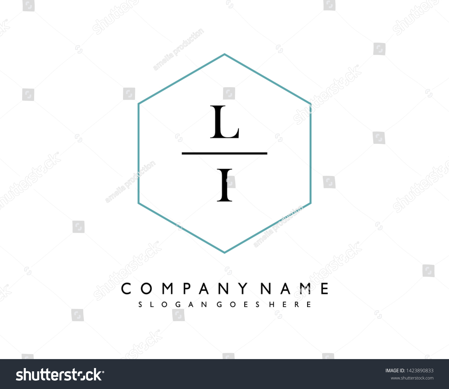 Initials Letter Li Handwriting Logo Vector Stock Vector (Royalty Free ...
